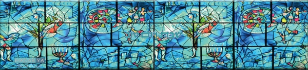 Marc Chagall Windows Shabbat Table Runner