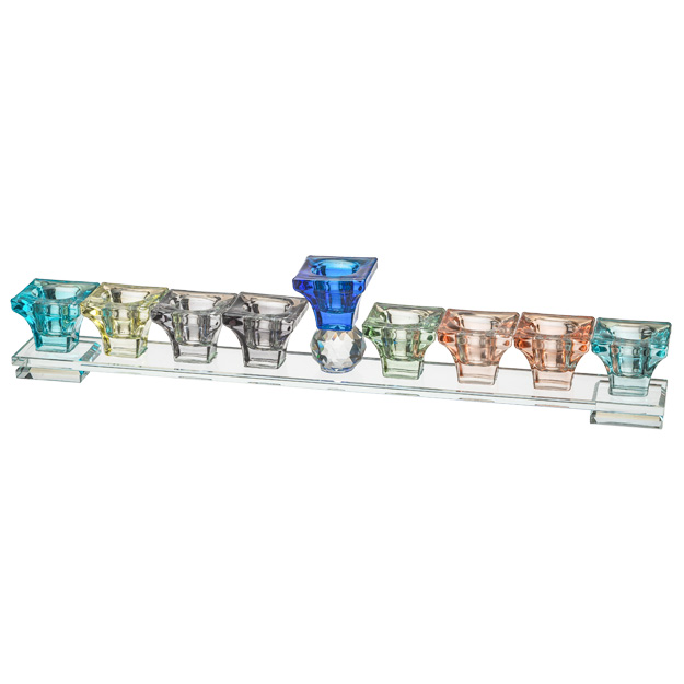 Crystal Menorah Colorful